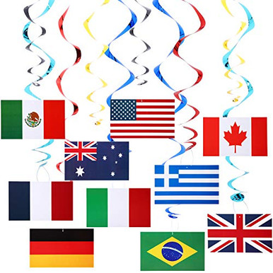 Boao International Flag Whirls International Flag Hanging Swirl Olympic ...