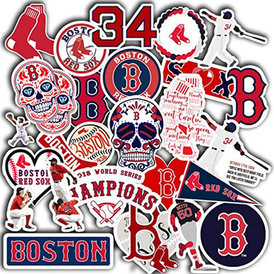 Stickers Pack Boston Aesthetic Red Vinyl Sox Stickers Set of 30 Decal 2 ...