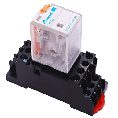 Twidec-AC 24V Coil 4PDT Electromagnetic Power Relay 14 Pins 4NO 4NC ...