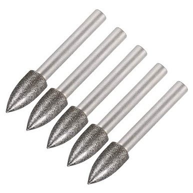 uxcell Diamond Burrs Bits Grinding Drill Carving Rotary Tool for Glass ...