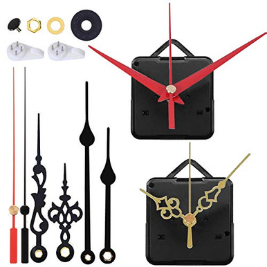 2 Pack Non Ticking Wall Clock Movements Mechanism with 4 Pack Styles of ...