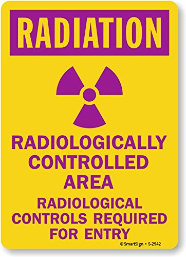 SmartSign Radiation - Radiologically Controlled Area Sign 10 x 14 ...