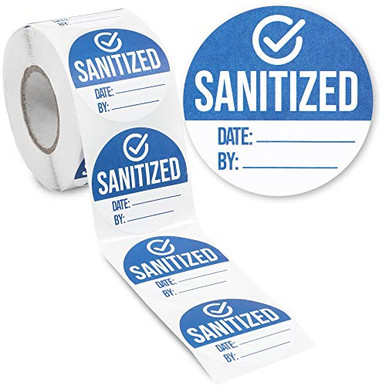 Sanitized Stickers Safety Labels Removable Labels 2 in 500 Pieces ...
