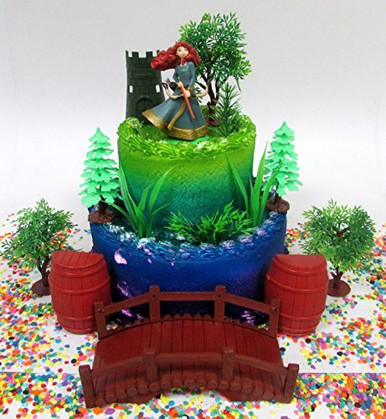 Brave PRINCESS MERIDA Birthday Cake Topper Set Featuring Merida Figure ...