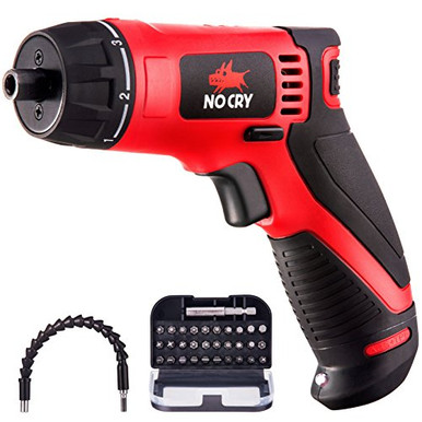 NoCry 10 N.m Cordless Electric Screwdriver - with 30 Screw Bits Set ...