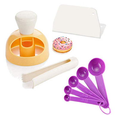Donut Cutter Set of 8 with Dipping Tongs Scraper and Measuring Spoon 3 ...