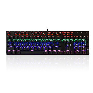 Fulloon Backlit Mechanical Gaming Keyboard Multicolor LED Backlight ...