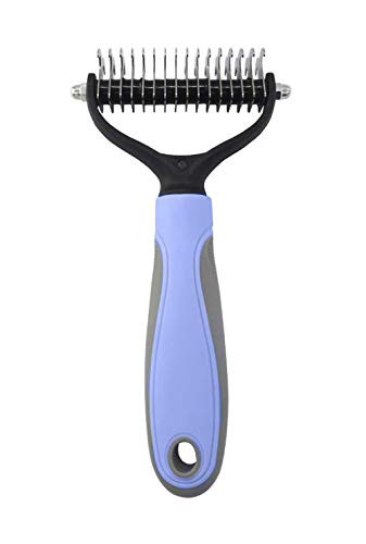 Homechoice Pet Grooming Tool 2 Sided Undercoat Rake for Cats Dogs Safe ...