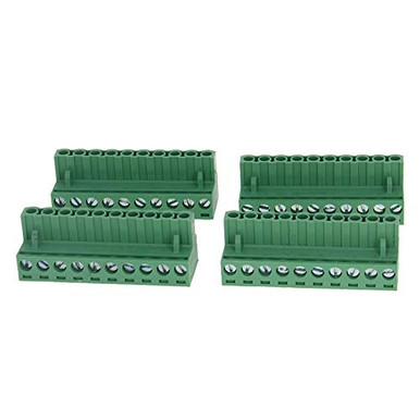 Fielect PCB Terminal Block 4Pcs 300V 25A 5-08mm Pitch 10P Flat Angle ...