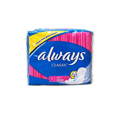 Always Classic Maxi Sanitary Pads with Wings 9 Pads - Warehousesoverstock