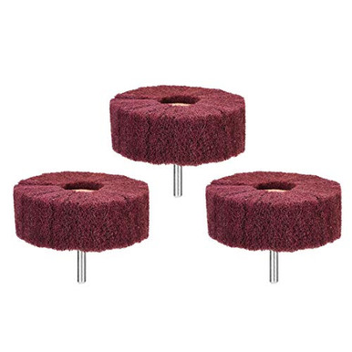 uxcell Abrasive Wheels 3-2 x 1-2 Inch Buffing Polishing Wheels with 1-4 ...