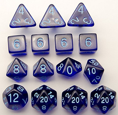 Role 4 Initiative Set of 15 Large High-Visibility Polyhedral Dice ...