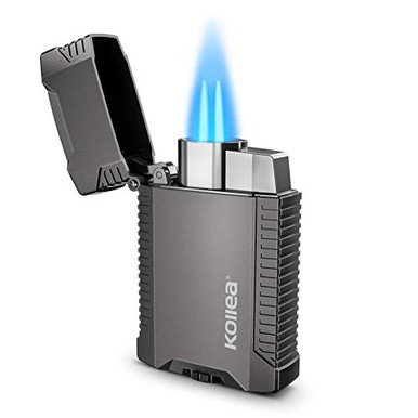 Kollea Torch Lighter Double Jet Flame Torch Lighter Mini Refillable and ...