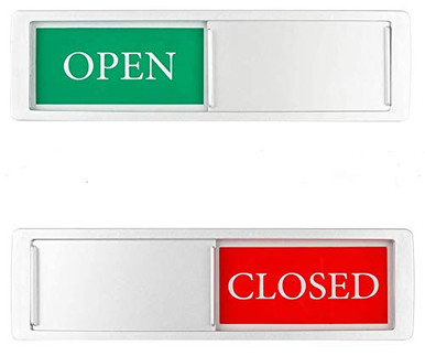 Open Closed Sign for Business Door Open Signs Privacy Slide Door Sign ...