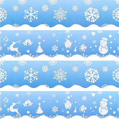 Snowflake Bulletin Borders Stickers 80 ft Christmas Party Decoration ...