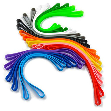 24 PCS Silicone Rubber Bands Elastic Rubber Wrapping Bands for Book ...
