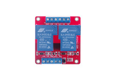 KNACRO DC 24V SLA-24VDC-SL-C DC 24V AC 250V 30A Dual Relay Module 30A ...