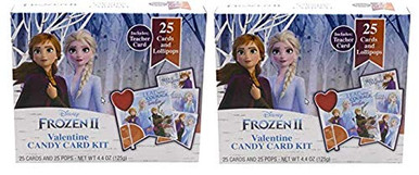 Disney Frozen 2 Valentine s Day Candy Exchange Kit - 50 cards-lollipops ...