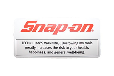 Snap-on Tools Technician s Warning Magnet toolbox workbench fridge ...