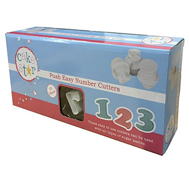 Culpitt Cake Icing Sugarcraft Star Push Easy Number Cutters Cut Out Set ...