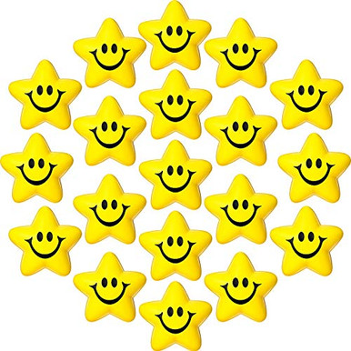 20 Pieces Star Smile Face Stress Balls Star Mini Foam Smile Ball Smile ...