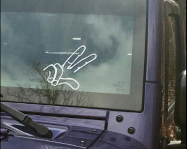 Vital All-Terrain Vinyl Hand Decal-Sticker for Jeep Wave White for ...