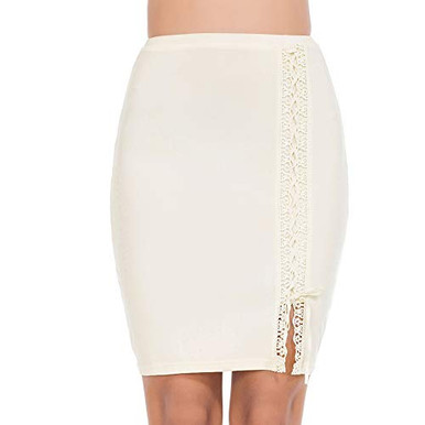 MANCYFIT Half Slips for Women Under Dresses Lace Up Bodycon Underskirt ...