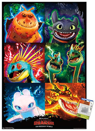 How To Train Your Dragon The Hidden World - Dragons Wall Poster with ...