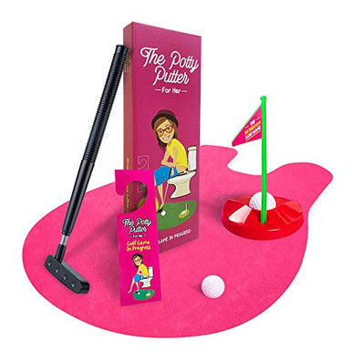 Pink Potty Putter for Women - Bathroom Golf Game Golfing Gifts for ...