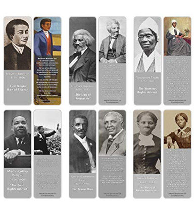 Creanoso Inspiring Historical Famous African Americans Bookmarks 60 ...