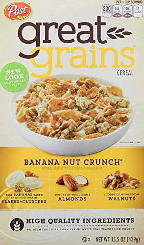 Post Great Grains Banana Nut Crunch Whole Grain Cereal 15-5 oz- Box ...