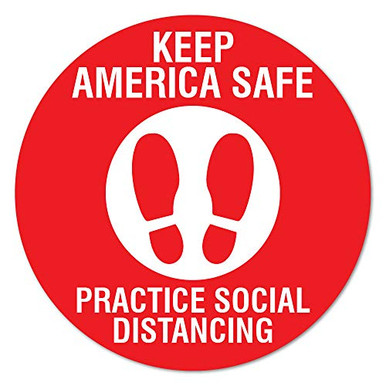 Public Safety Sign Keep America Safe Non-Slip Floor Graphic 3 Pack of 7 ...