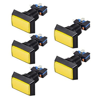 uxcell Game Push Button 49x33 Rectangle 12V LED Illuminated Push Button Switch with Micro Switch ...