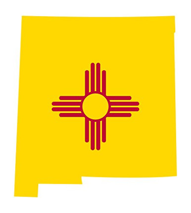 Larger Than Life Prints 762988907220 New Mexico State Flag Decal ...