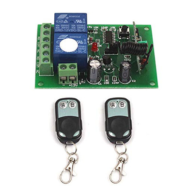 433Mhz Wireless RF Switch DC 12V 2CH Wireless Remote Control Switch ...