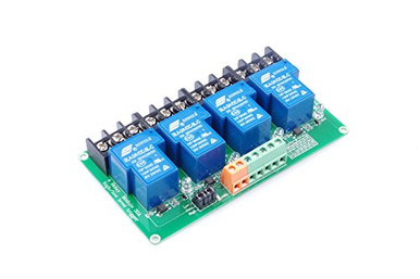 KNACRO 4-Channel DC 24V Relay Module High-Low Level Triggering Optocoupler Isolation Load 30A DC ...