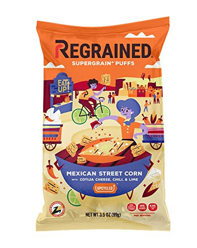 ReGrained Organic Snack Puffs 3 Pack Low Fat Non GMO Whole Grain High ...