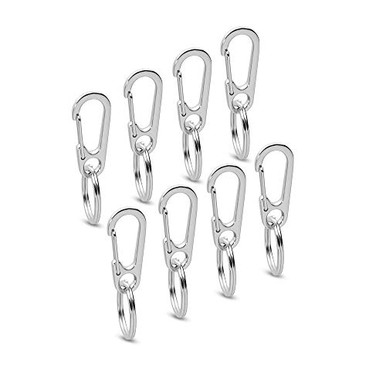 XBD Dog Tag Clips-Quick Clip with Rings-Easy Change Pet ID Tag Holder ...