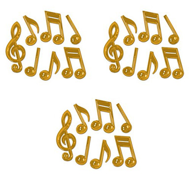 Beistle S54880AZ3 21 Piece Plastic Musical Notes 13"-22" Gold ...