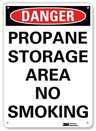 SmartSign Danger - Propane Storage Area No Smoking Sign 10 x 14 3M ...