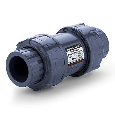 HYDROSEAL Sharkfellow 3-4 PVC True Union Ball Check Valve with Full ...