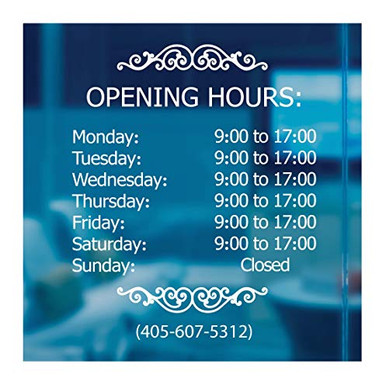 LokaUS Professional Business Hours Sign Kit 20x20 Inches Changeable ...
