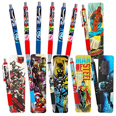 Superhero Pens Bulk Pack Mega Value Bundle ~ 12 Ballpoint Pens ...