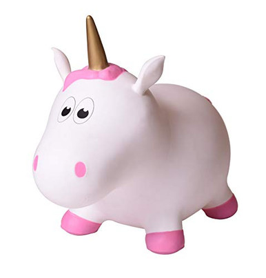 Farm Hoppers Fantasy Hopper Inflatable Bouncing Golden Horn Unicorn ...