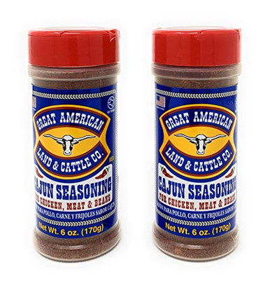 Great American Land and Cattle Co- Cajun Seasoning 6 ounce Pack of 2 ...