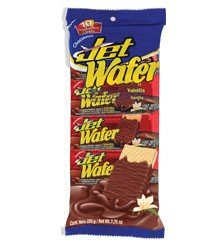 Jet Wafer Chocolate Flavor Covered Wafer with Vanilla Filling - Sabor ...