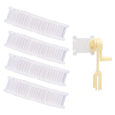 Czsycdsf 300 Pieces Plastic Floss Bobbins with Bobbin Winder for Cross ...