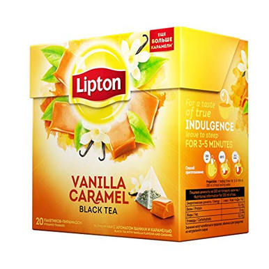 Lipton Black Tea Vanilla Caramel Pyramid Premium Tea 20 Count 32 gramm ...