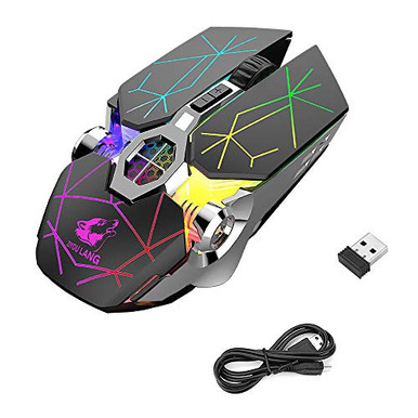 LINGSFIRE Wireless Mouse Rechargeable Gaming Mouse Silent Mouse ...