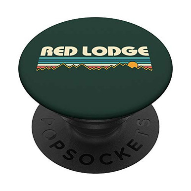 Retro Red Lodge Montana Mountain Sunset PopSockets Grip and Stand for ...